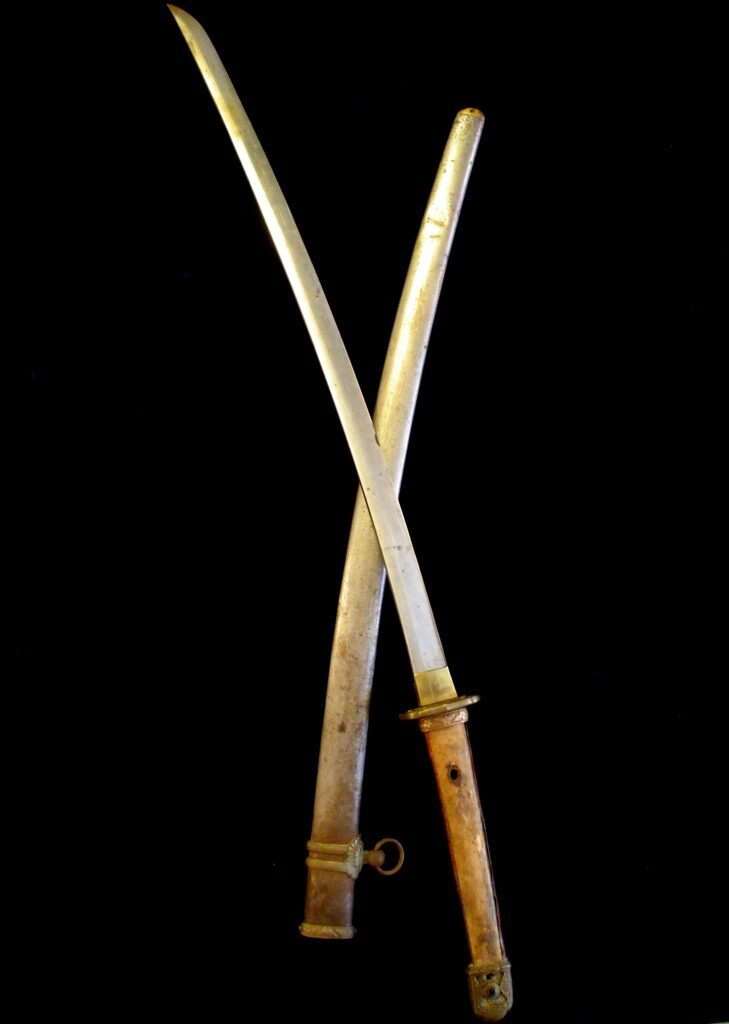 Japanese Army Samurai Sword -WW2 Ishido TERUHIDE -Rare MON MENUKI -WW ...