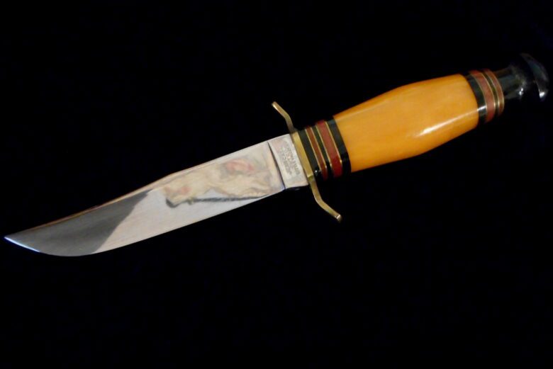 Vtg US WW2 Case XX Stiletto w/RARE V42-type Long Sheath -Fighting Knife ...
